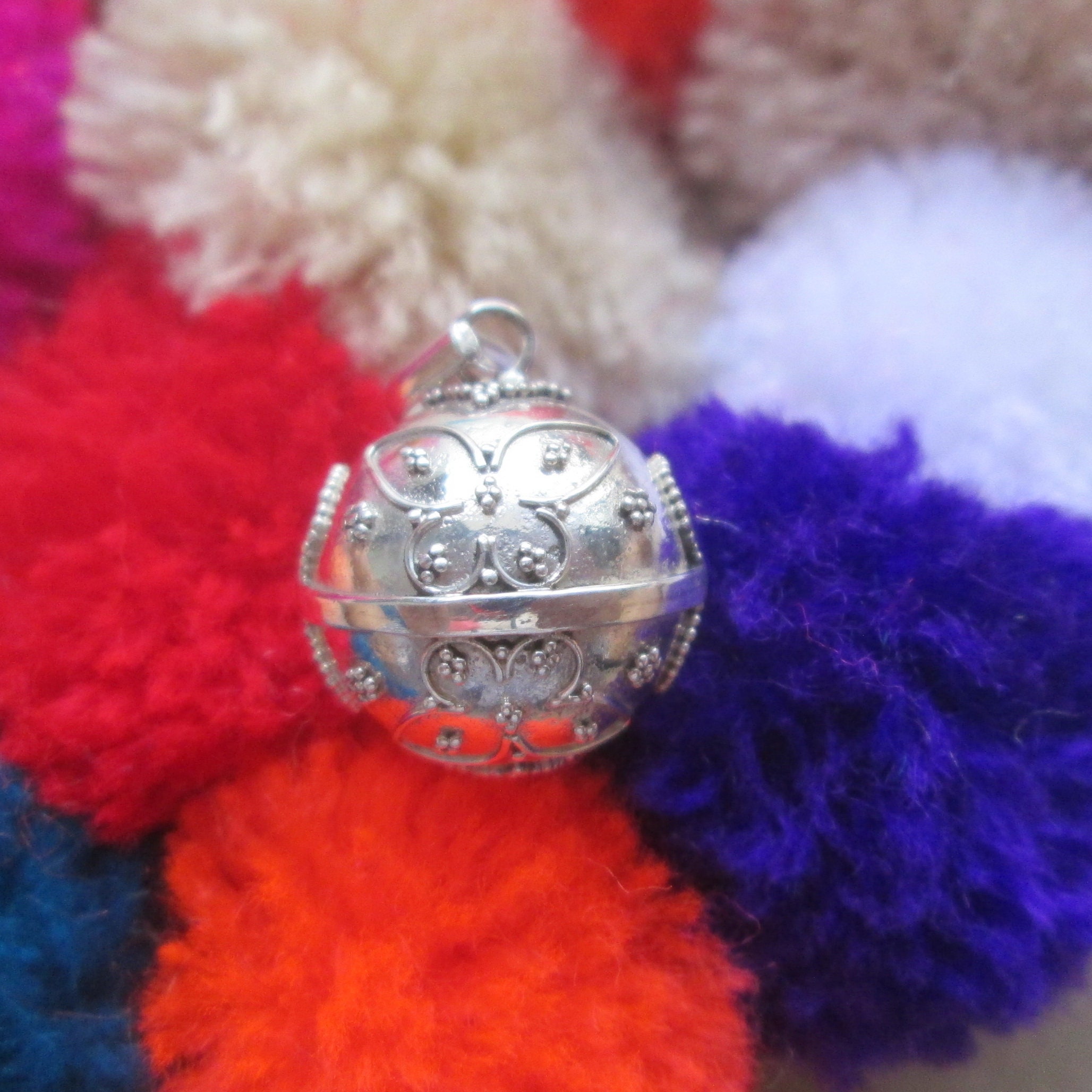 Sterling Silver Harmony Ball Pendant, Balinese Chime Sound 12 Mm, JW02 ...