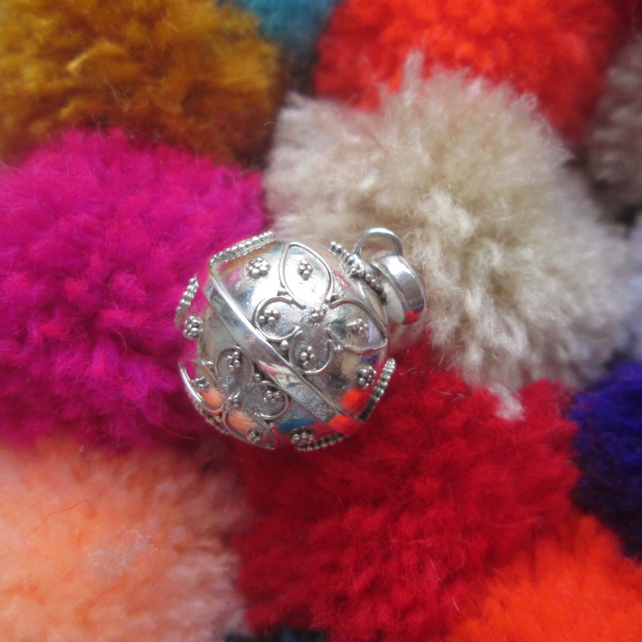 Bali Silver Harmony Ball, Sterling Silver Chime Sound, Silver Pendant ...