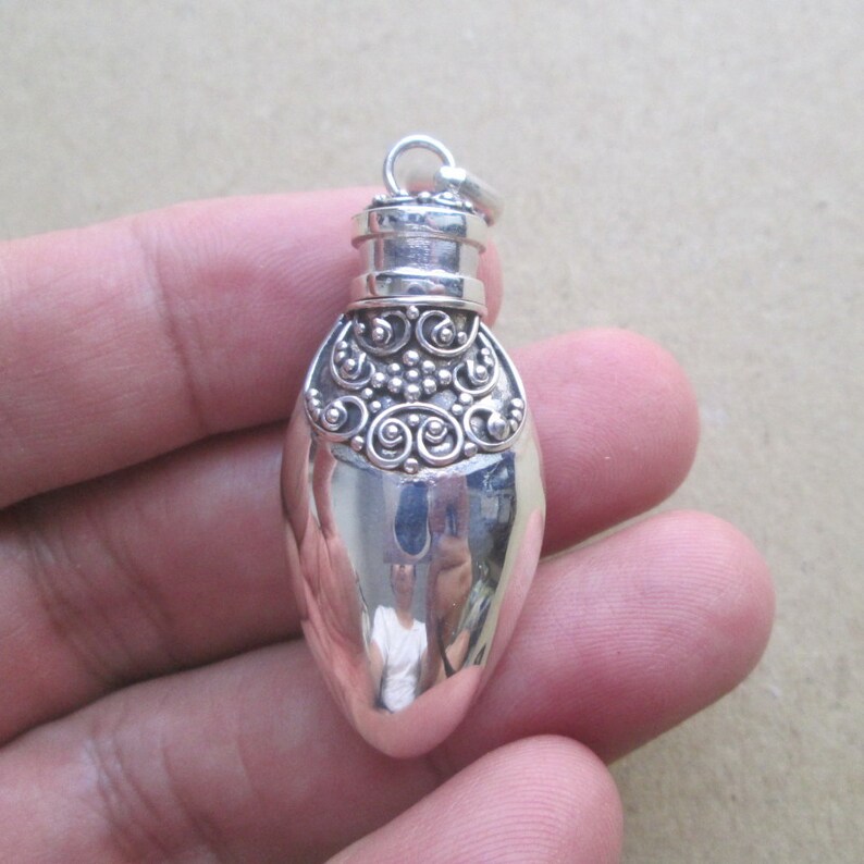 Bali Silver Prayer Box Pendant With Faceted Stone Handmade - Etsy