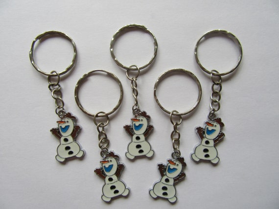 Set of 5 Olaf/Frozen inspired Keyrings Keychains Enamel Charm | Etsy