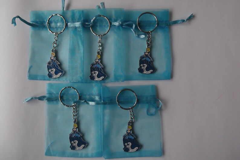 Set of 5 Cinderella Disney Princess Keyrings Enamel Charm - Etsy