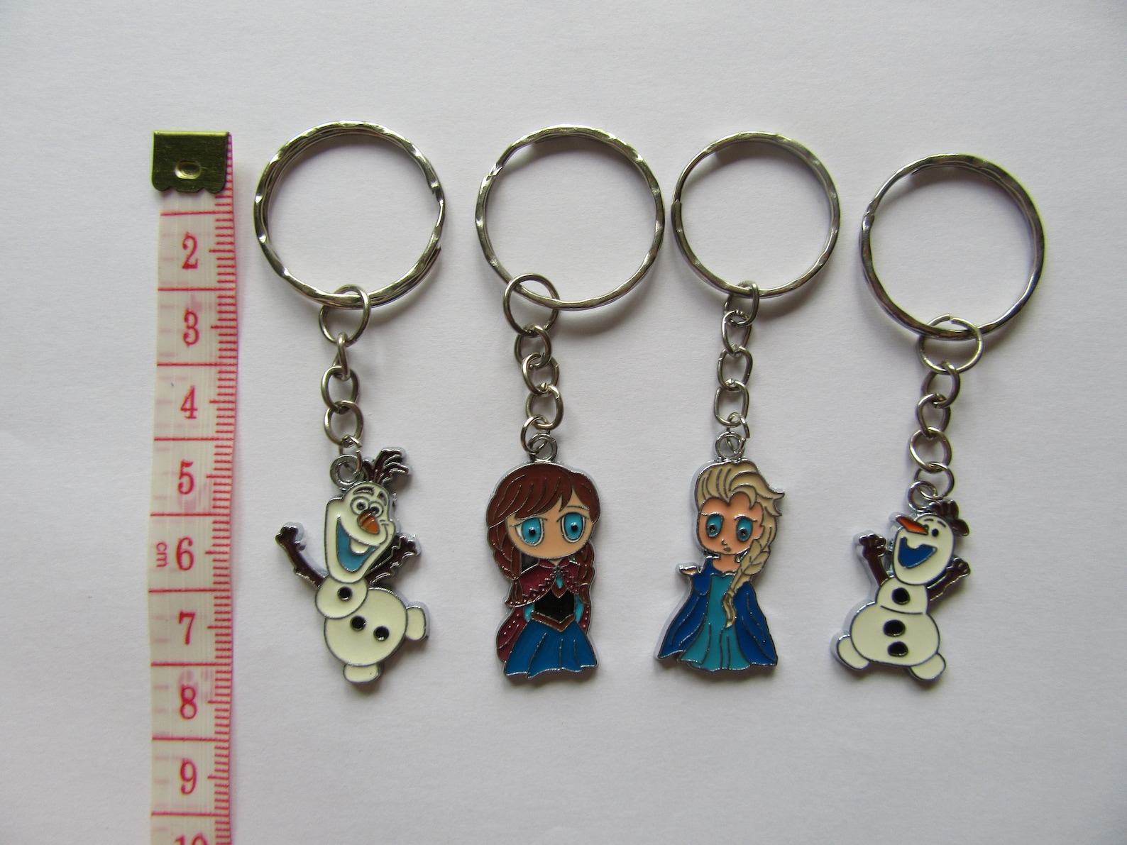 Set of 5 Frozen Inspired Keyrings Keychain Party Fillers Olaf, Elsa ...