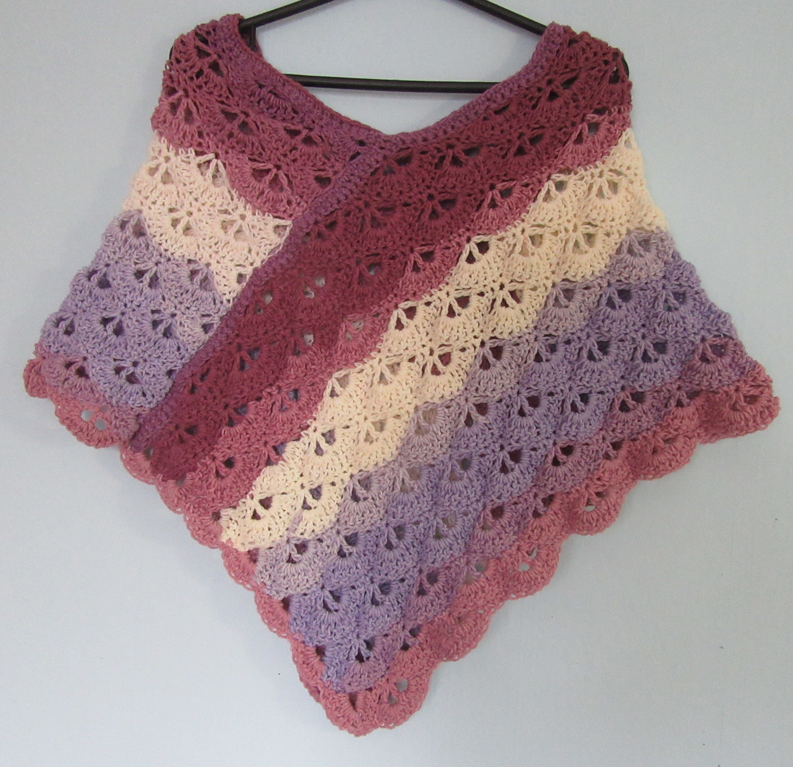 Handmade Crocheted Poncho. Crochet Summer Autumn Spring Poncho - Etsy