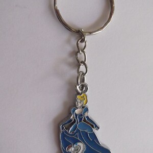 Set of 5 Cinderella Disney Princess Keyrings Enamel Charm Organza Bag ...