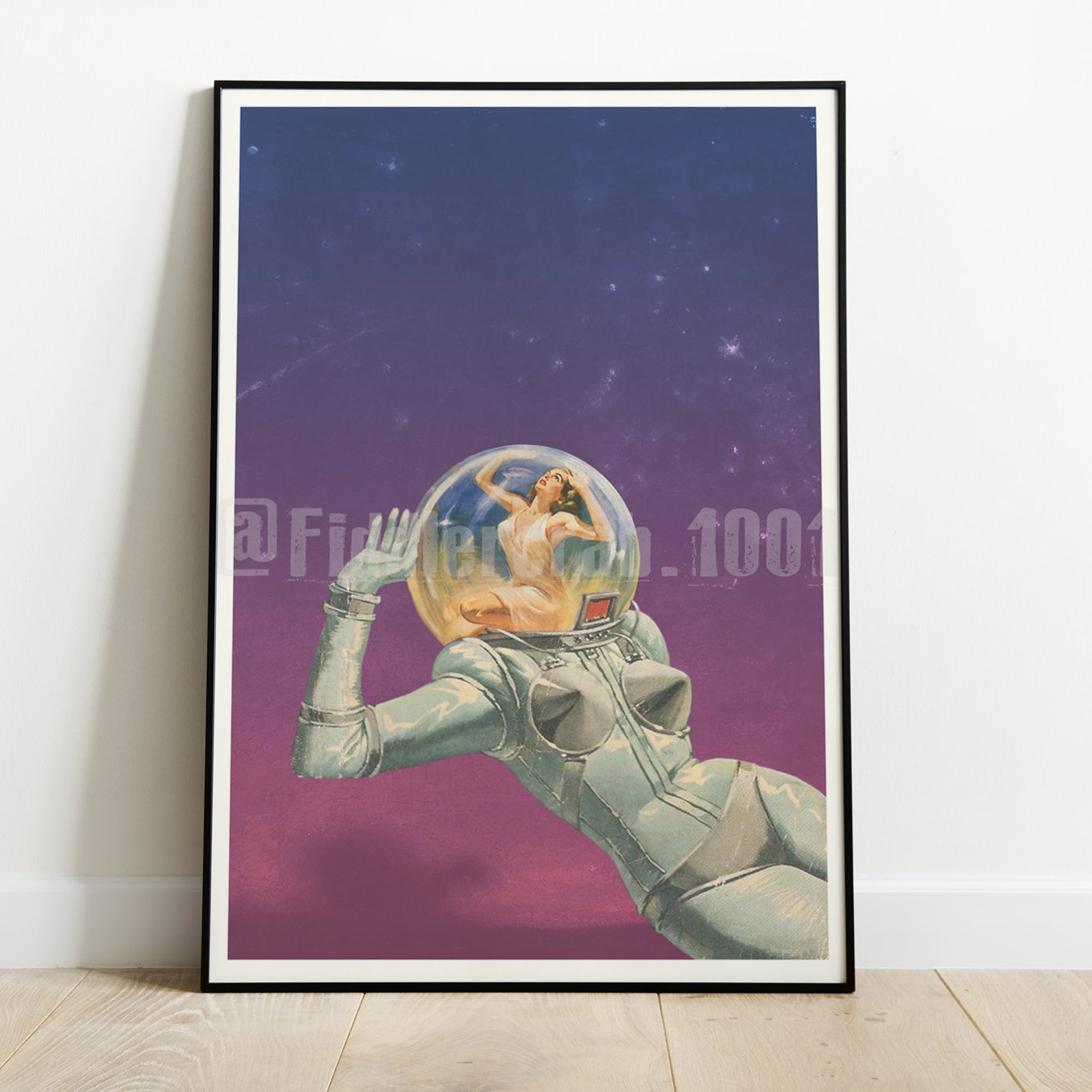 Lost in Space vintage Vintage Art Pulp Surreal Trippy Art - Etsy