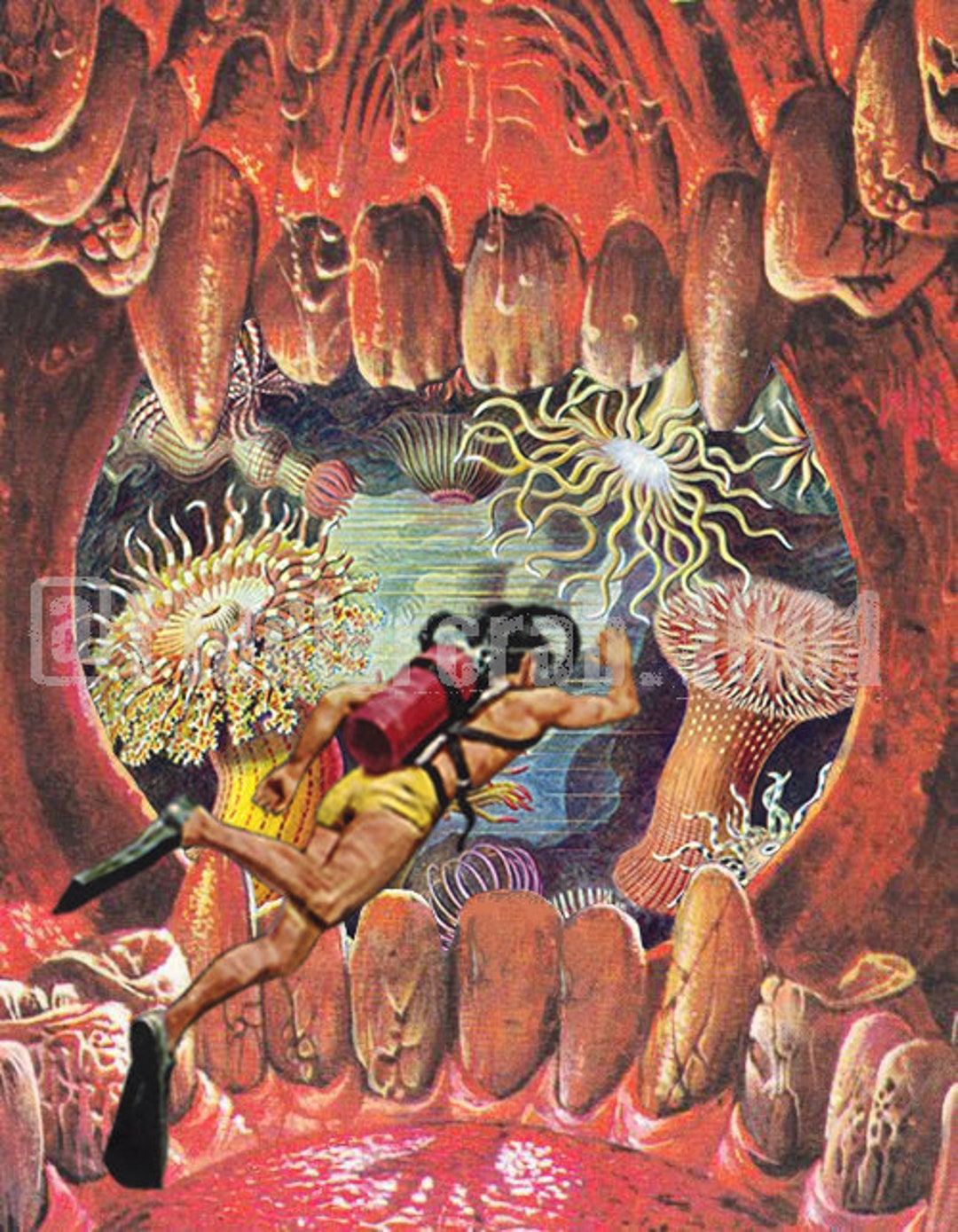 Great Escape (vintage, Vintage Art, Pulp Surreal, Trippy Art, Pop ...