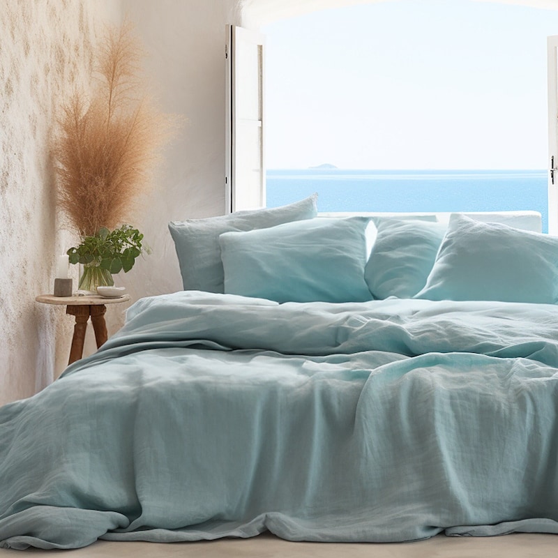 Queen Mint Duvet Cover - Etsy