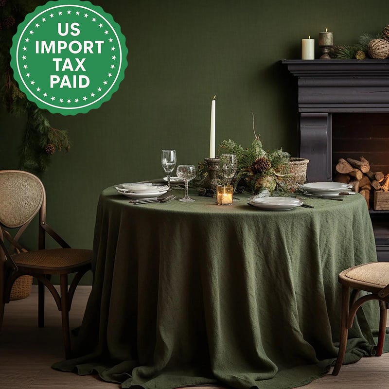 90 Inch Round Christmas Tablecloth - Etsy