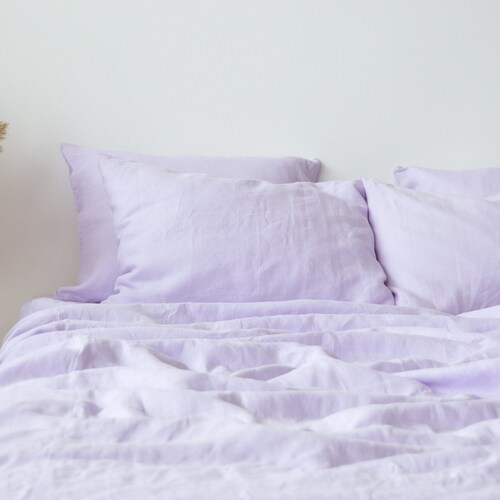 Deep Purple Linen Sheet Set / 1 Flat Sheet 1 Fitted Sheet - Etsy