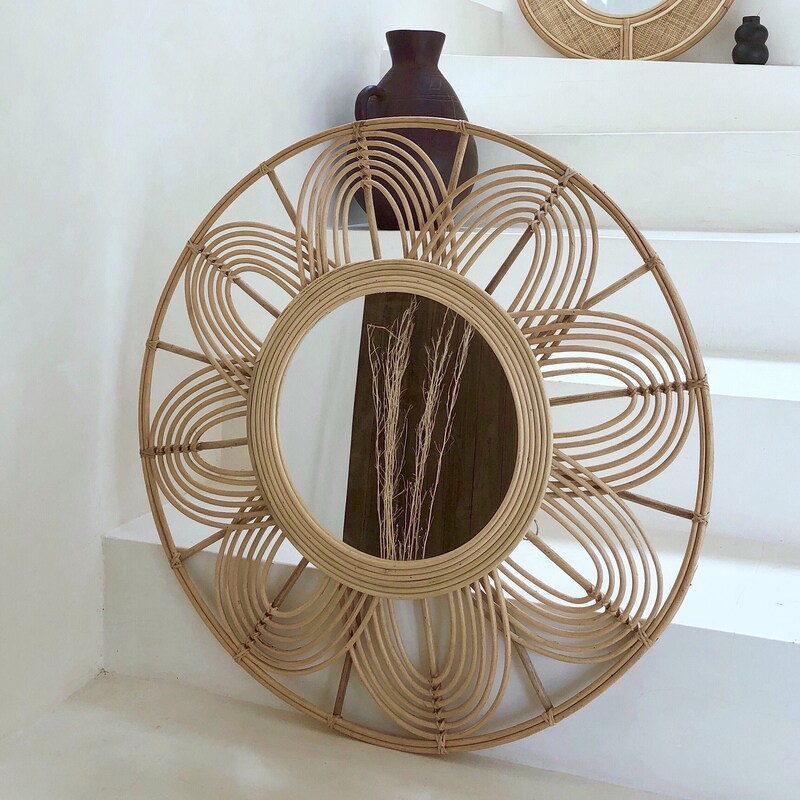 Wicker Mirror - Etsy
