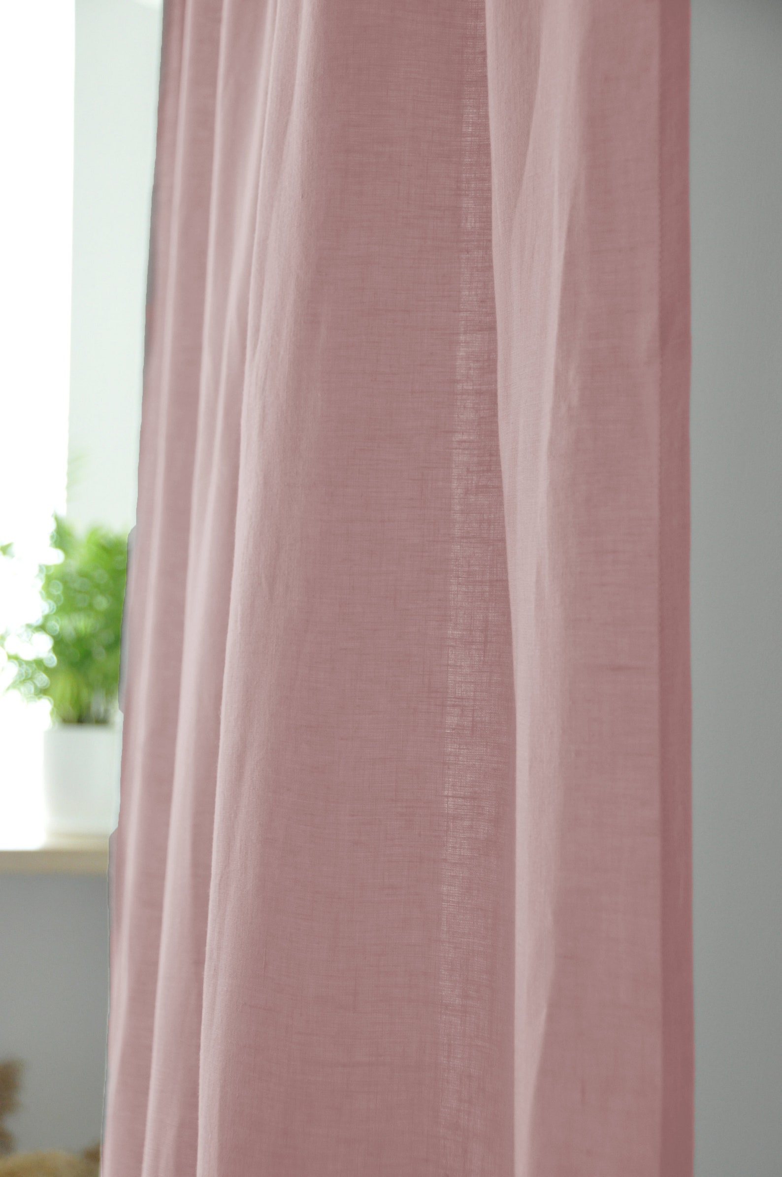 Blush Pink Regular and Blackout Linen Curtains / 2 Panels / - Etsy