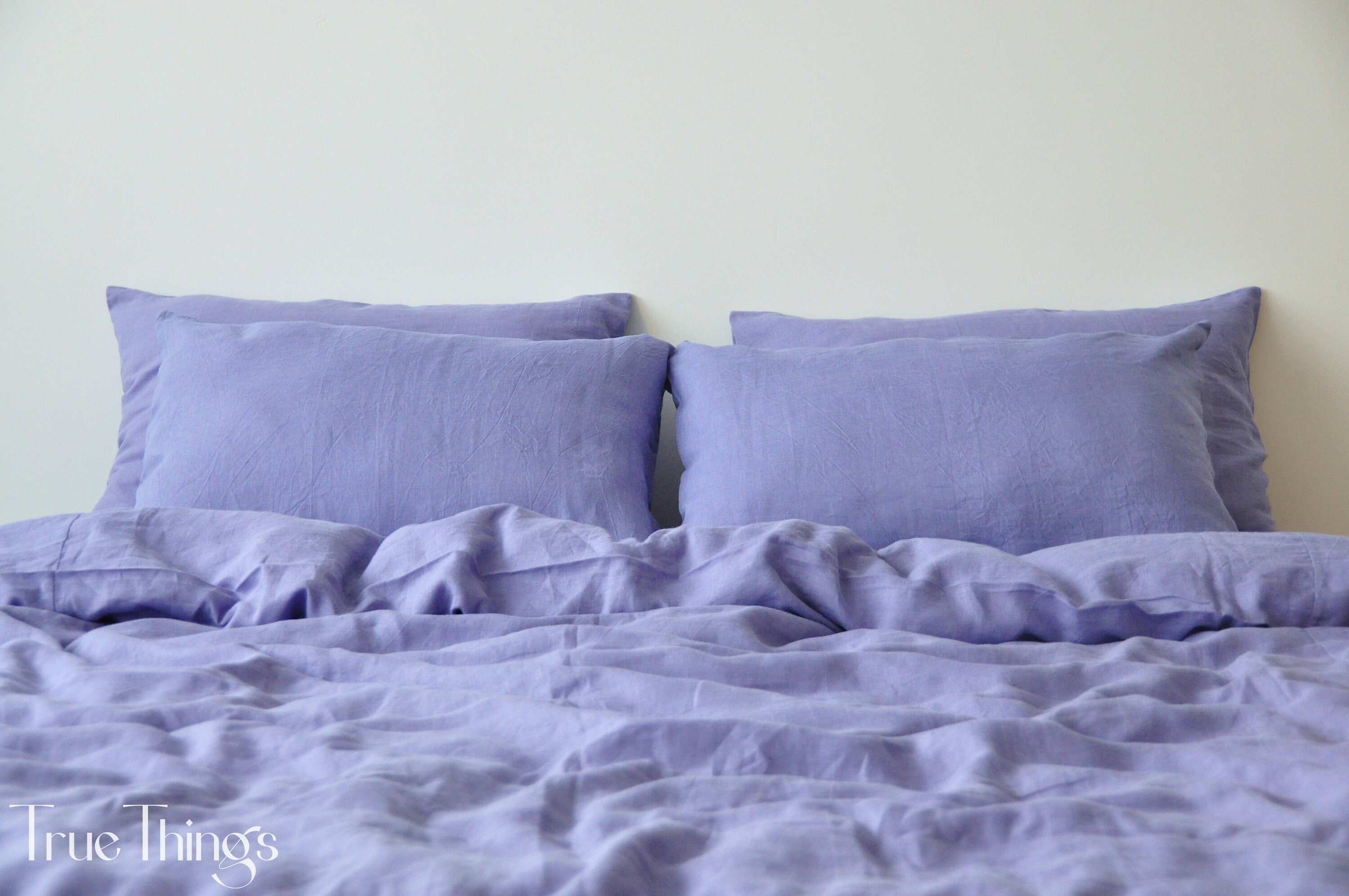 Lavender Linen Bedding Set / 1 Duvet Cover 2 Pillowcases / - Etsy
