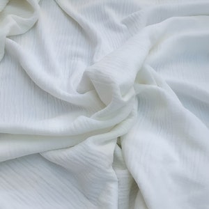 Milk White Crinkle Linen Viscose Blend Pillowcase Soft off White Pillow ...