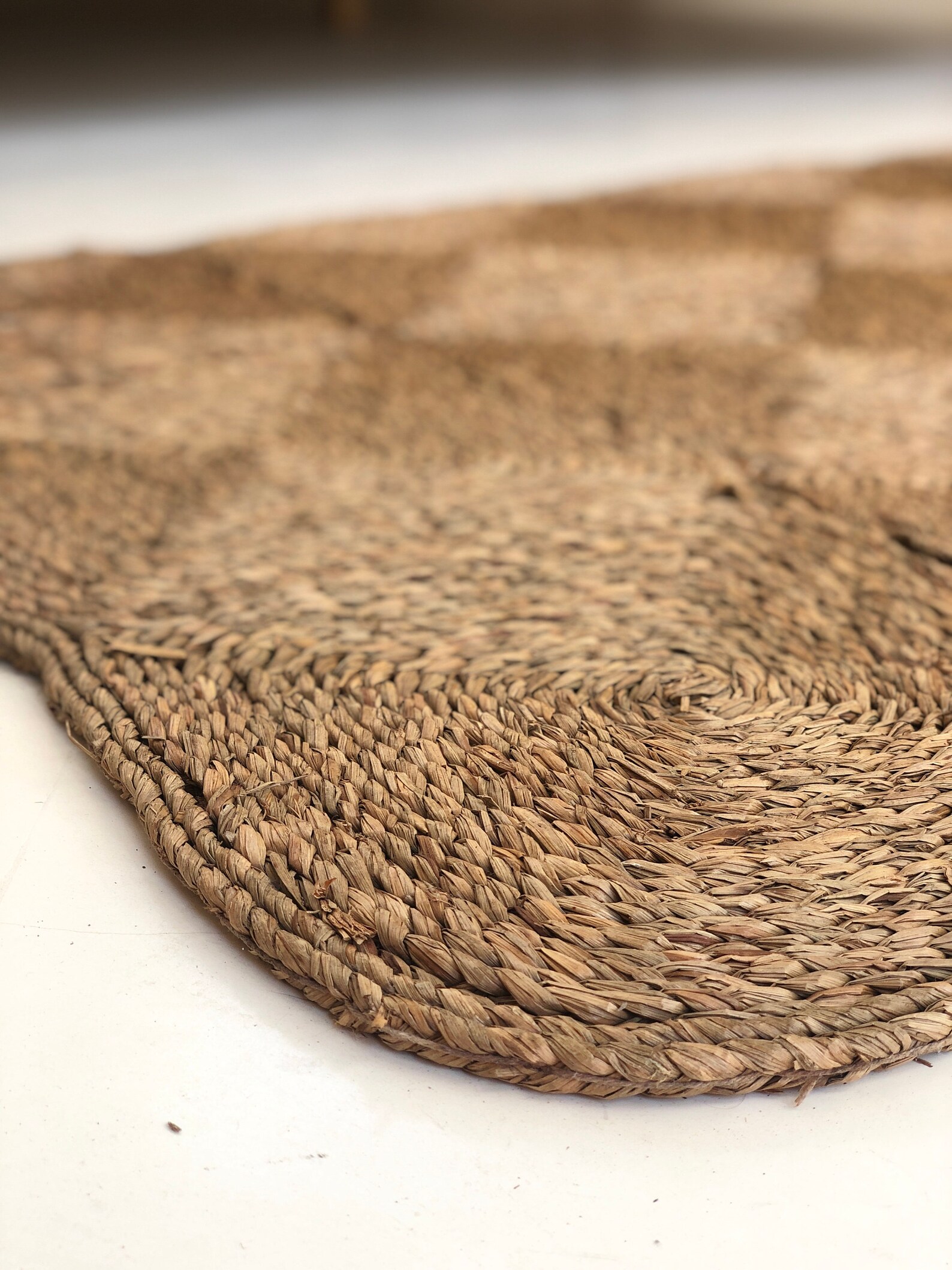 Large Rattan Square Wicker Rug / Seagrass Geometric Meditation - Etsy