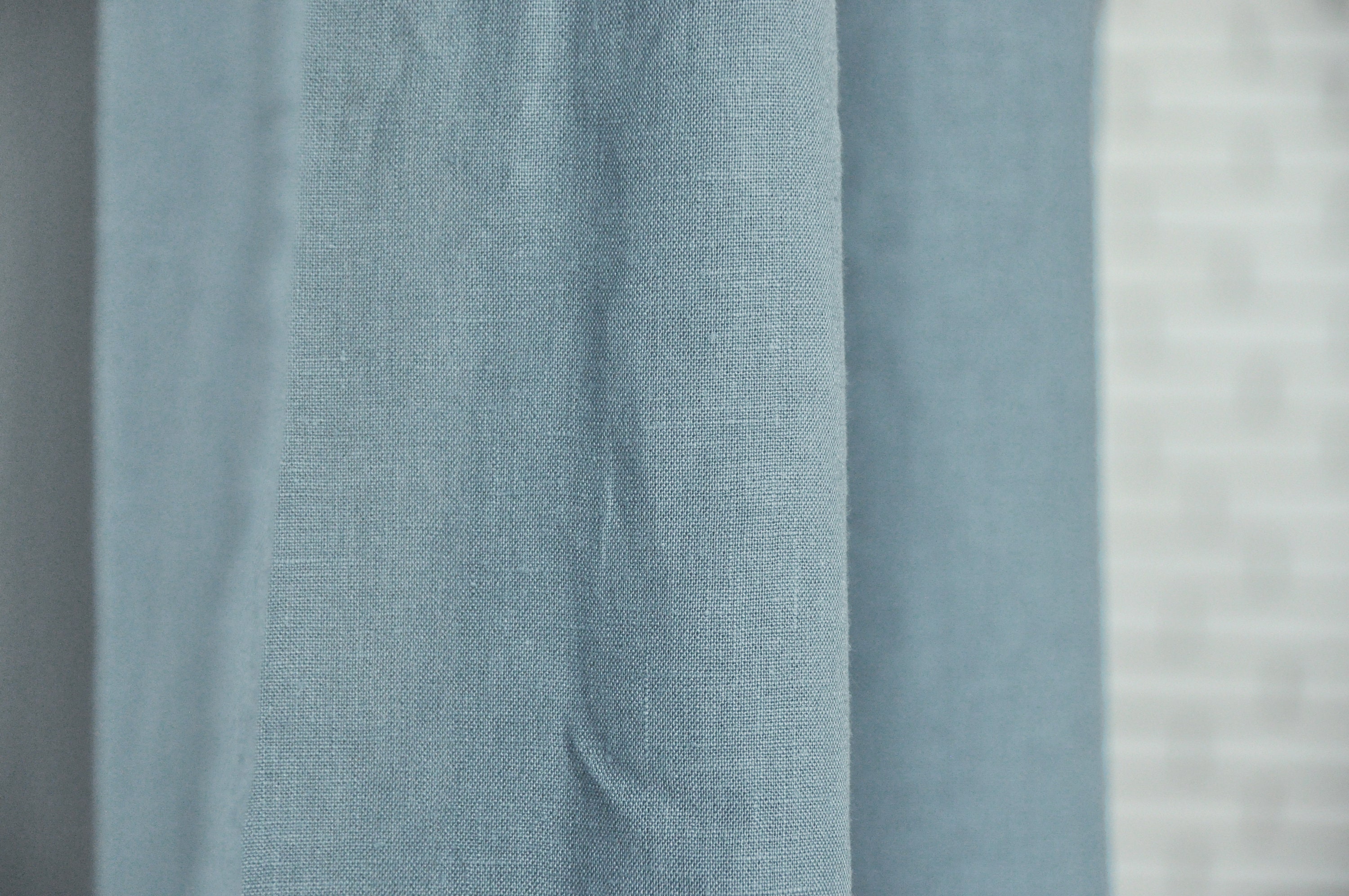 Dusty Blue Regular and Blackout Linen Curtains / 2 Panels / | Etsy