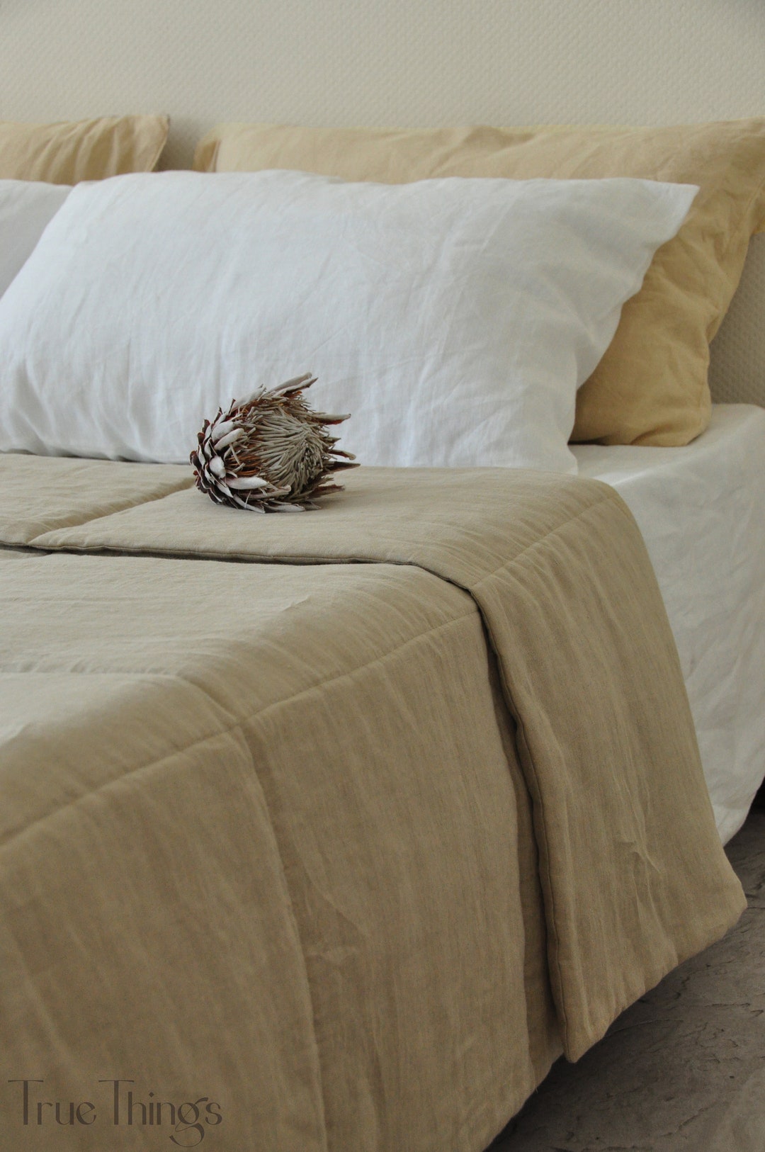 Undyed and Other Colors Linen Quilt Softened Medium Weight Linen Cotton ...