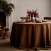 Cinnamon Rectangle Linen Tablecloth Christmas Theme Round Square ...