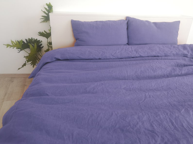 Lavender linen duvet cover / 1 duvet cover / Softened linen / | Etsy