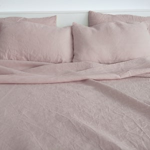 Dusty pink linen flat sheet / 1 Flat sheet / Softened linen | Etsy
