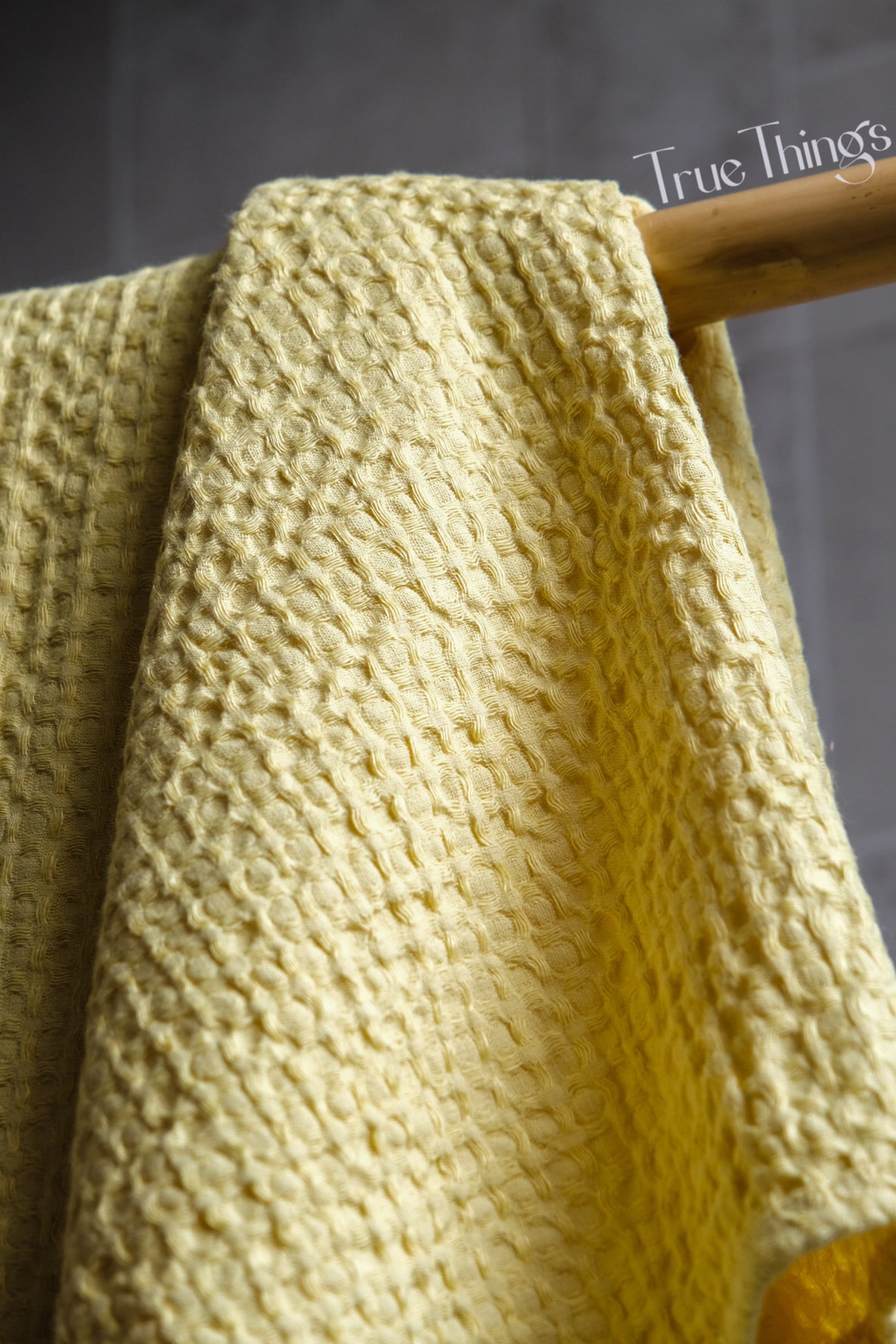 Chartreuse Yellow Waffle Linen Bath Towels Yellow Linen Bath Towel Set ...