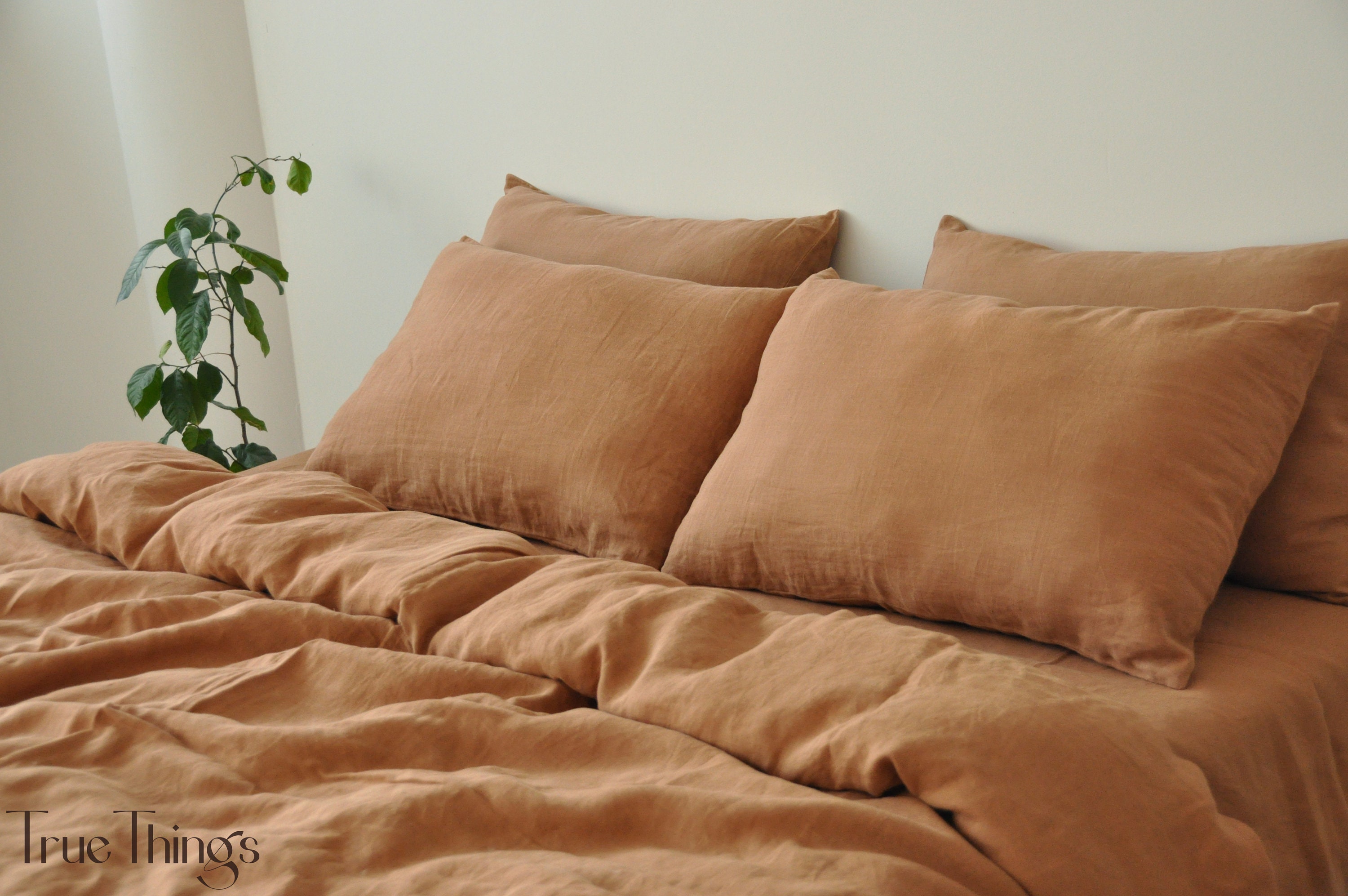 Clay Linen Duvet Cover 1 Duvet Cover Softened Linen Comforter Cover ...