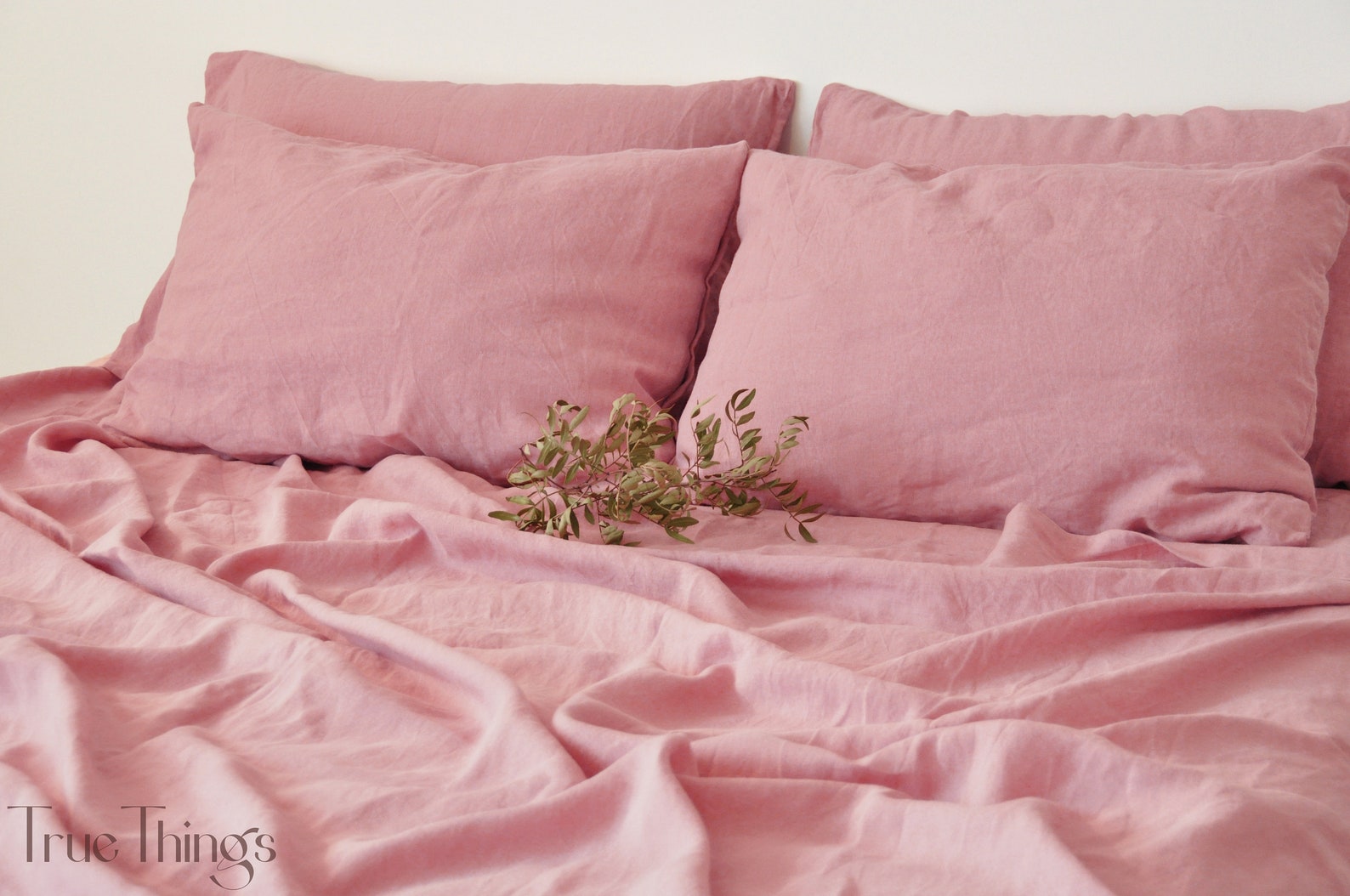 Rose Pink Linen Flat Sheet / 1 Flat Sheet / Softened Linen - Etsy