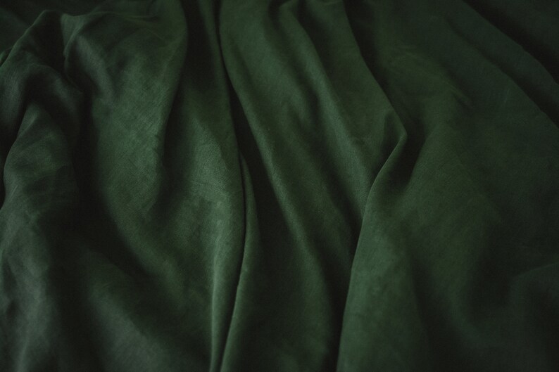 Forest Green Linen Sheet Set / 1 Flat Sheet 1 Fitted Sheet - Etsy