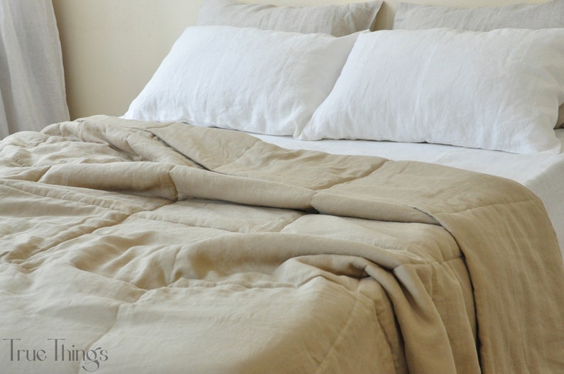 Undyed and Other Colors Linen Quilt / Softened Medium Weight - Etsy