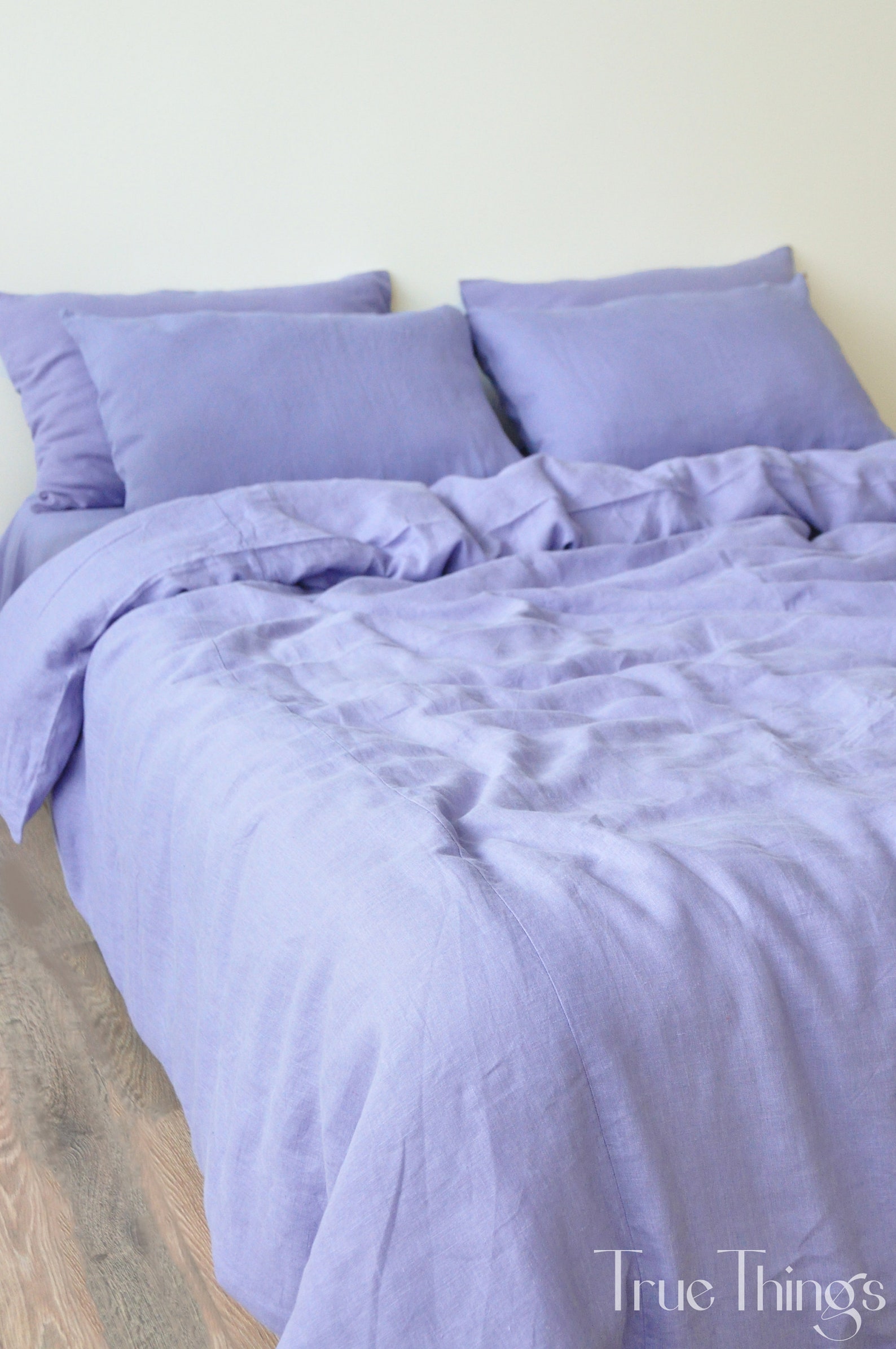 Lavender Linen Bedding Set / 1 Duvet Cover 2 Pillowcases / - Etsy