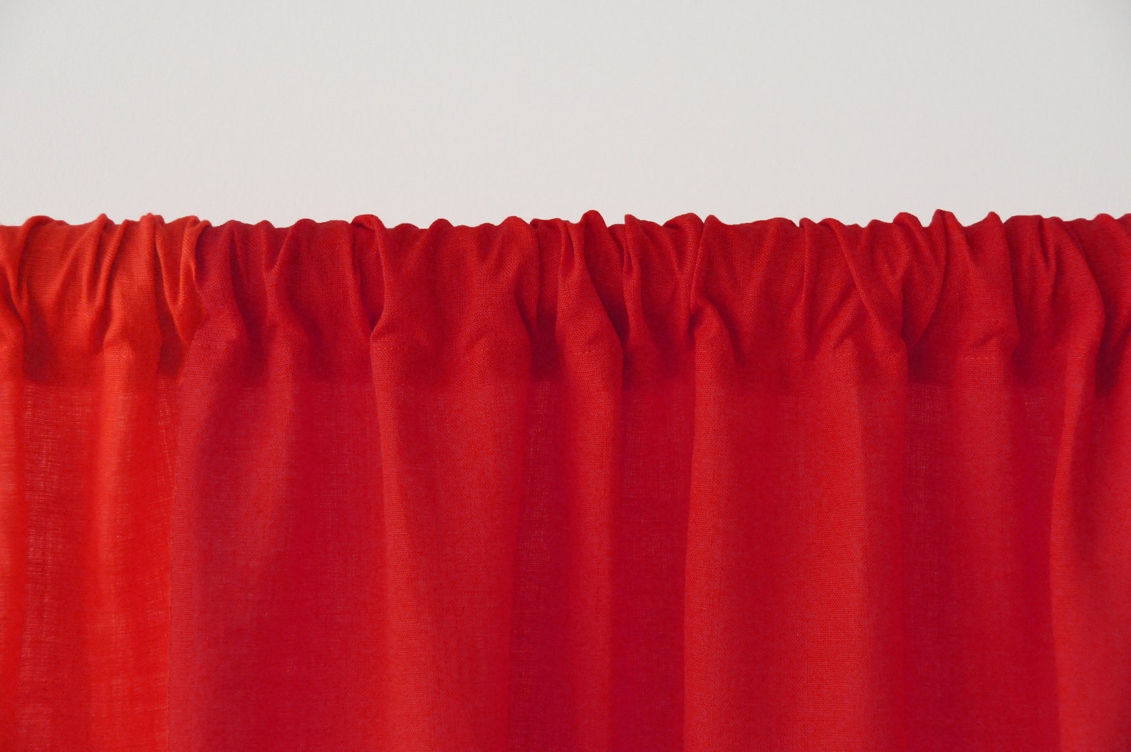 Scarlet Red Regular and Blackout Linen Curtains / 2 Panels / - Etsy