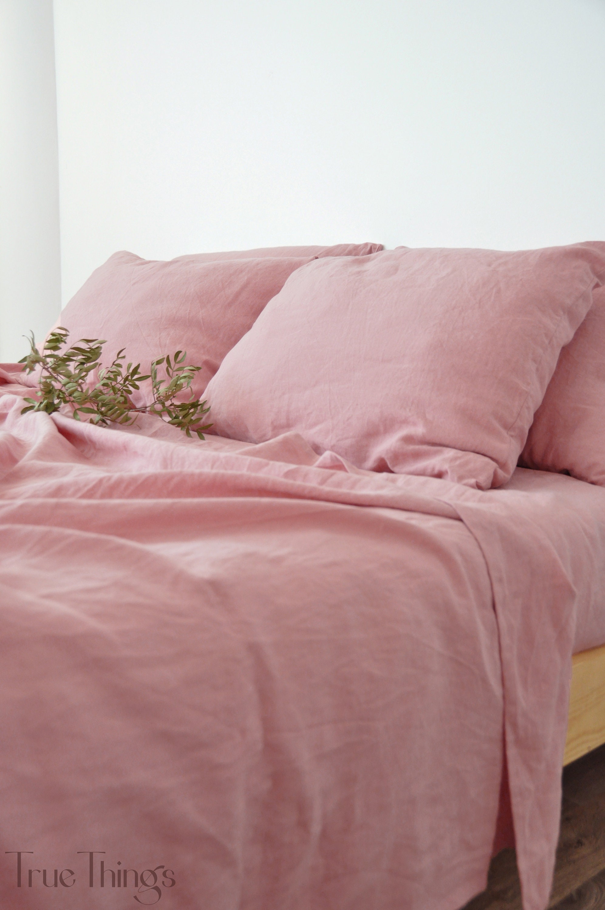 Rose Pink Linen Flat Sheet / 1 Flat Sheet / Softened Linen - Etsy