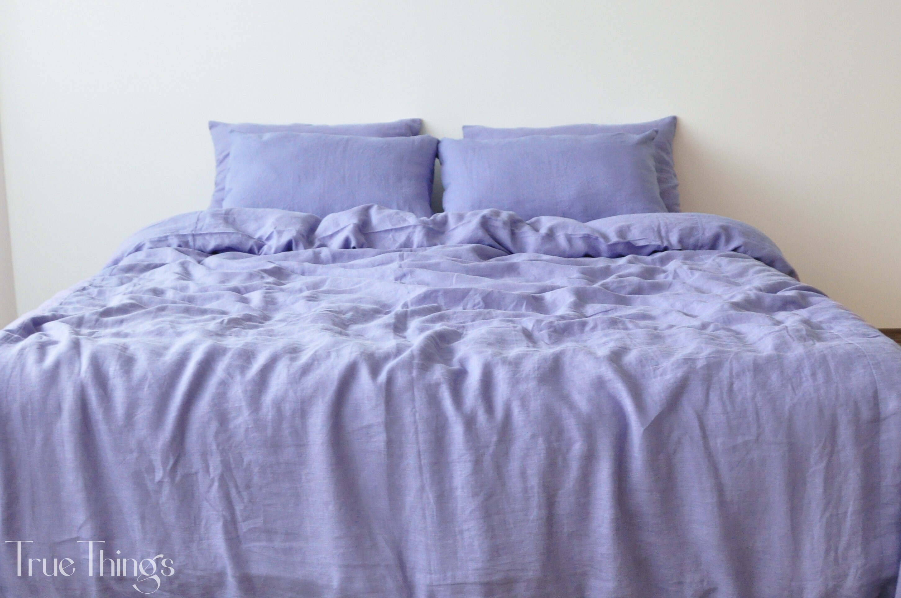 Lavender Linen Bedding Set / 1 Duvet Cover 2 Pillowcases / - Etsy