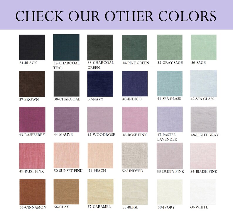 Undyed and Other Colors Linen Pillowcase / Undyed Linen Pillow - Etsy