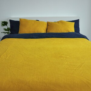 Bright Yellow Linen Coverlet With or Without Filling / - Etsy