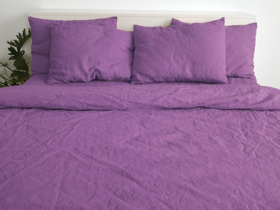 Orchid Linen Pillowcase / Purple Pillow Cover / King Queen - Etsy