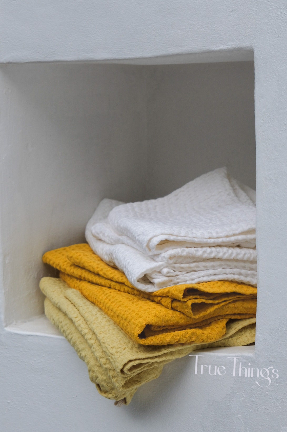 Chartreuse Yellow Waffle Linen Bath Towels Yellow Linen Bath Towel Set ...