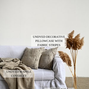 Undyed and Other Colors Linen Pillowcase Undyed Linen Pillow Cover With ...