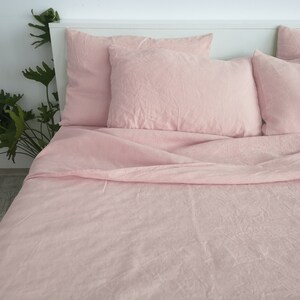Blush pink linen flat sheet / 1 Flat sheet / Softened linen | Etsy