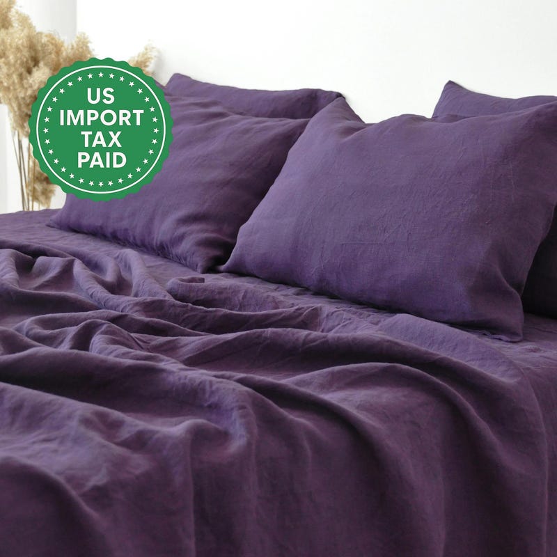 Deep Violet Bedding - Etsy