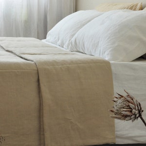 Undyed and Other Colors Linen Quilt Softened Medium Weight Linen Cotton ...