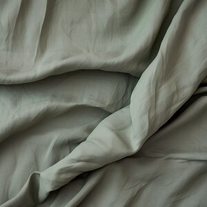 Gray Sage Linen Sheet Set 1 Flat Sheet and 1 Fitted Sheet and 2 ...