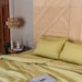 Chartreuse Yellow Linen Bedding Set 1 Duvet Cover and 2 Pillowcases in ...