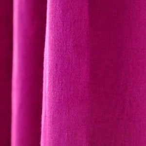 Fuchsia Regular and Blackout Linen Curtains 2 Panels Unlined - Etsy