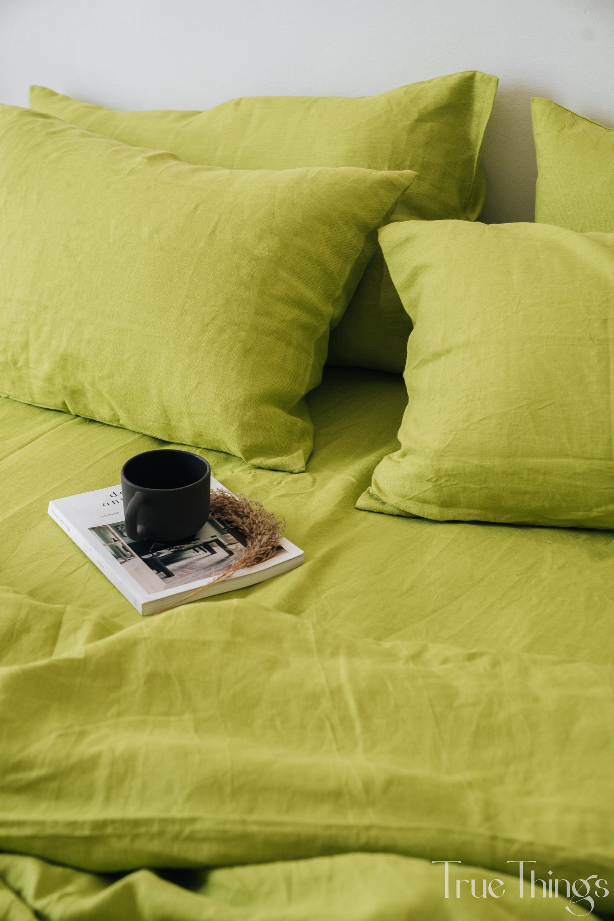 Chartreuse Green Linen Duvet Cover / 1 Duvet Cover / Softened - Etsy