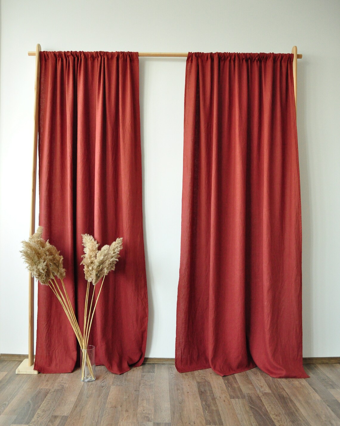 READY TO SHIP / Redwood Linen Curtains With or Without Cotton - Etsy