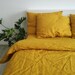 Mustard Linen Duvet Cover Set 1 Duvet Cover and 2 Pillowcases - Etsy