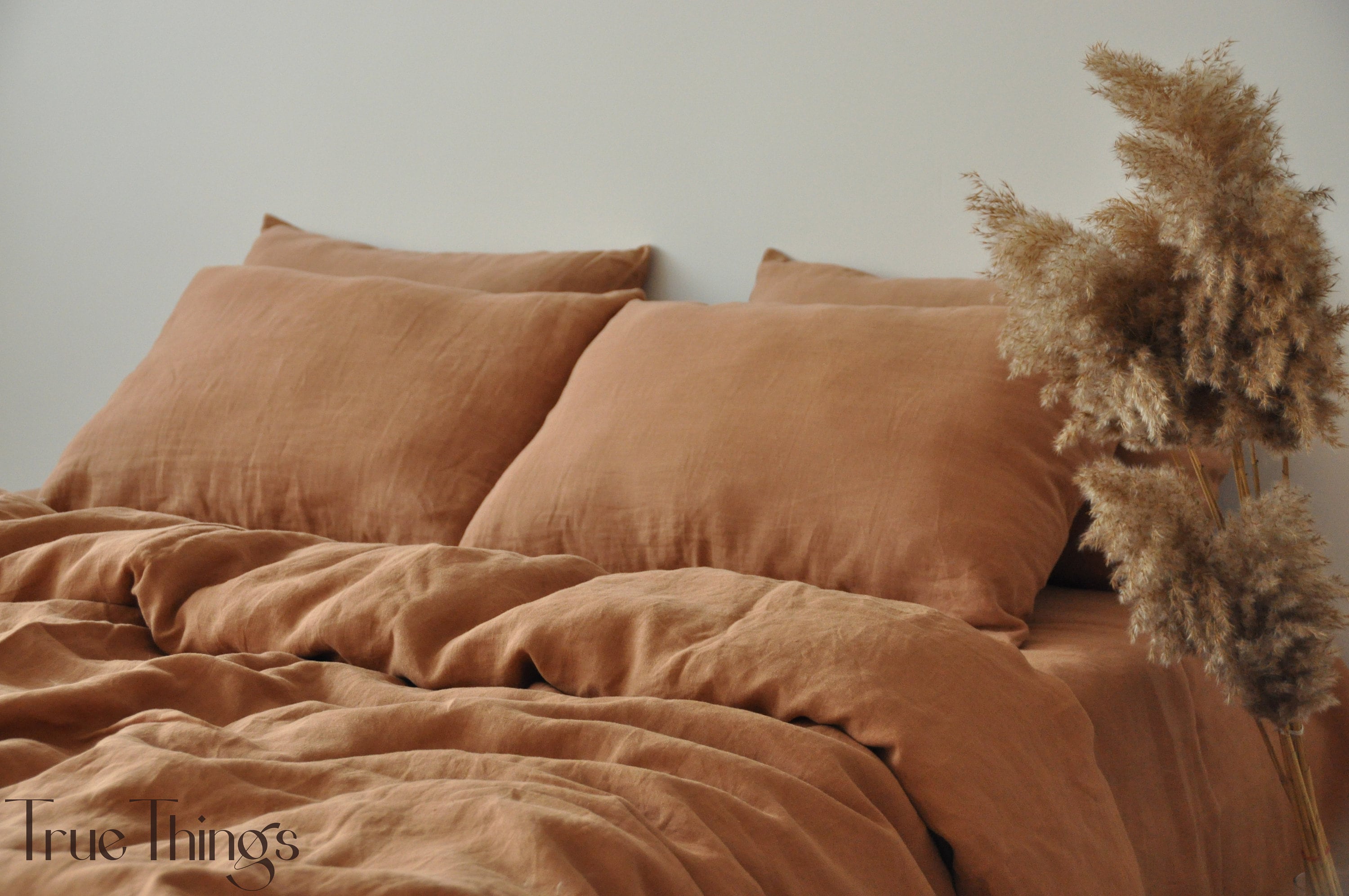 Clay Linen Duvet Cover 1 Duvet Cover Softened Linen Comforter Cover ...