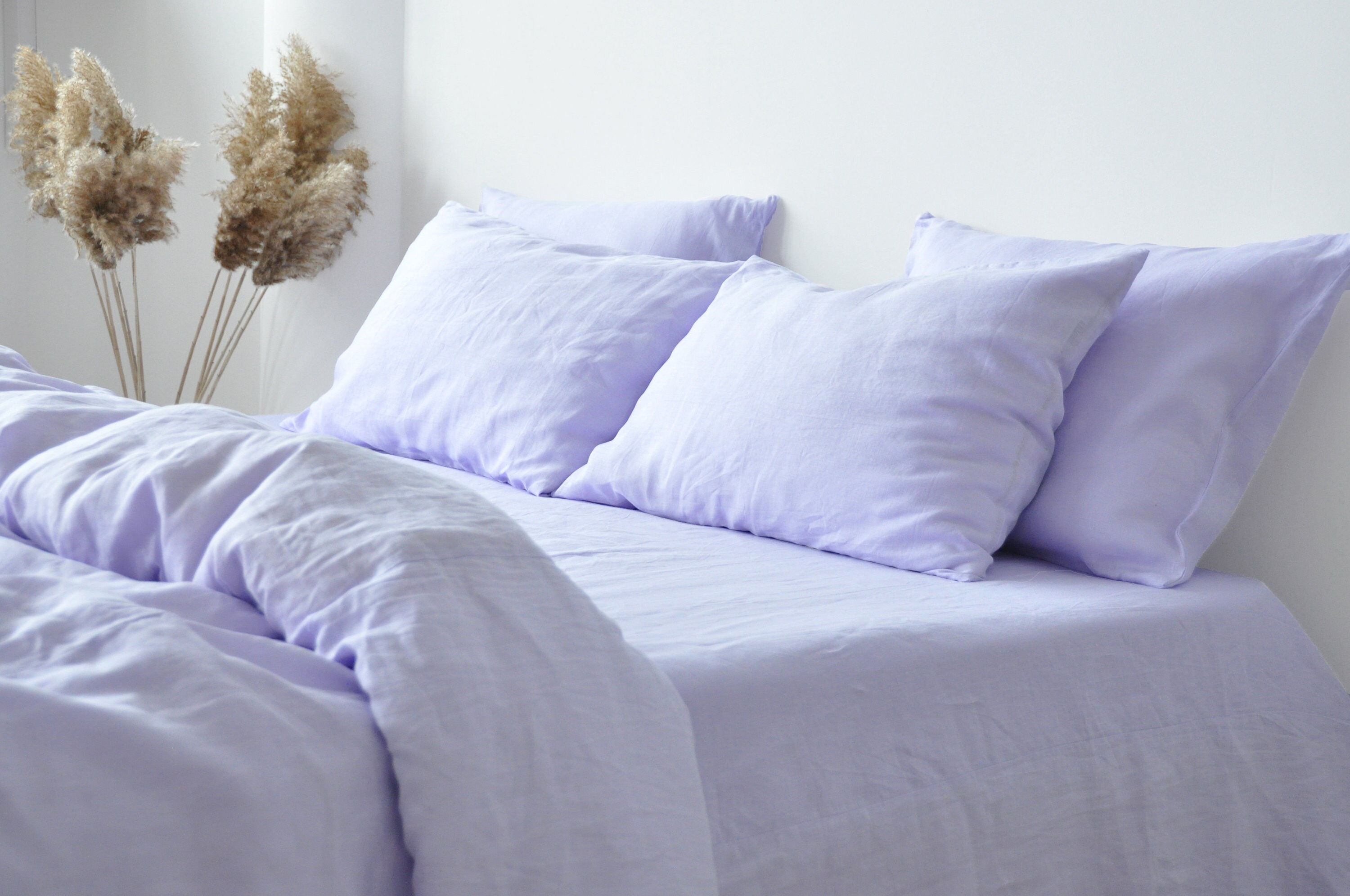 Lilac linen duvet cover / 1 duvet cover / Softened linen / | Etsy