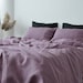 Mauve Linen Duvet Cover 1 Duvet Cover Softened Linen Comforter Cover ...