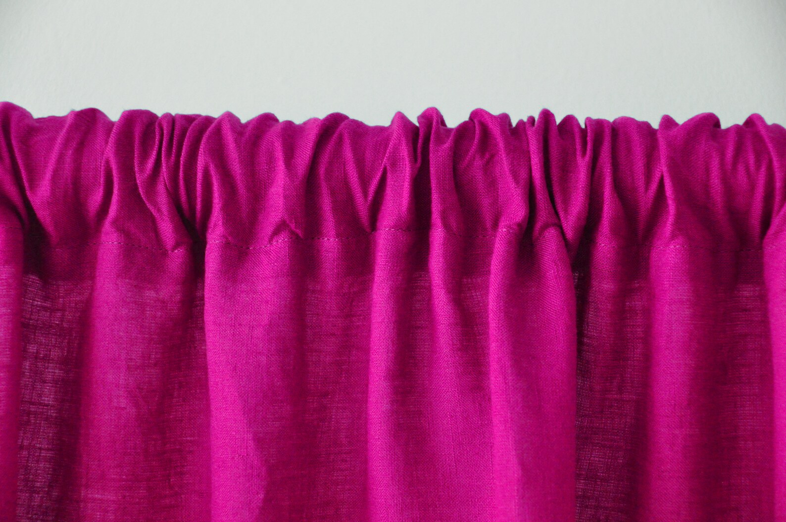 Fuchsia Regular and Blackout Linen Curtains / 2 Panels / | Etsy